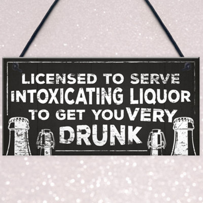 Red Ocean Man Cave Sign Pub Home Bar Licensee Plaque Shed BBQ Garden ...