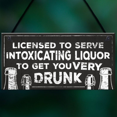 Red Ocean Man Cave Sign Pub Home Bar Licensee Plaque Shed BBQ Garden ...