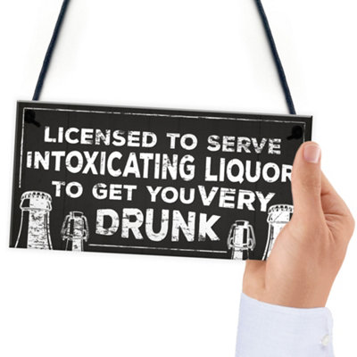 Red Ocean Man Cave Sign Pub Home Bar Licensee Plaque Shed BBQ Garden ...