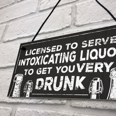 Red Ocean Man Cave Sign Pub Home Bar Licensee Plaque Shed BBQ Garden ...