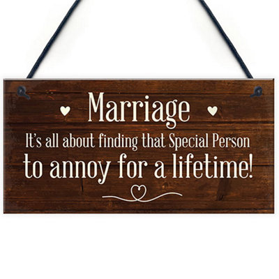 Red Ocean Marriage Sign Hanging Wall Decor Anniversary Wedding ...