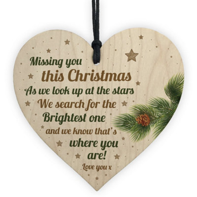 Red Ocean Missing You This Christmas Memorial Remebrance Loved One Gift ...