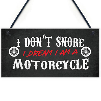 Red Ocean Motorcycle Motorbike Sign Hanging Garage Plaque Birthday ...