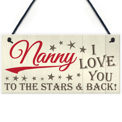 Red Ocean Nanny Love Family Hanging Sign | DIY at B&Q