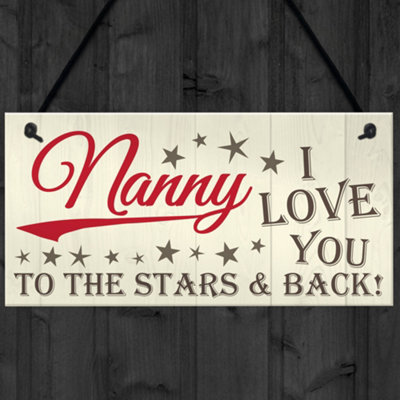 Red Ocean Nanny Love Family Hanging Sign