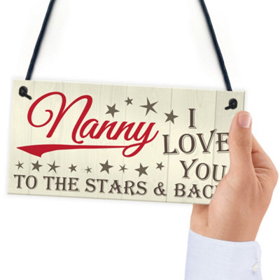 Red Ocean Nanny Love Family Hanging Sign