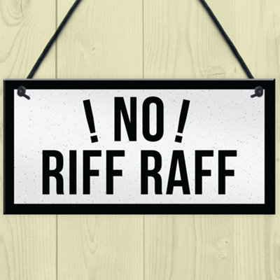 Red Ocean NO RIFF RAFF Bar Pub Shed Hanging Sign Man Cave Gifts For Him ...