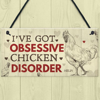 Red Ocean Novelty Chicken Sign Rooster Funny Chicken Coop Hen House ...