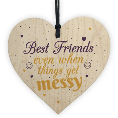 Red Ocean Novelty Friendship Sign Funny Best Friend Plaque Handmade ...