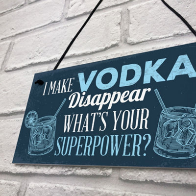 Red Ocean Novelty Funny Make Vodka Disappear Gift Man Cave Home Bar ...