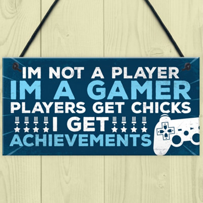 Red Ocean Novelty Gamer Gaming Accessories Bedroom Door Man Cave Sign ...