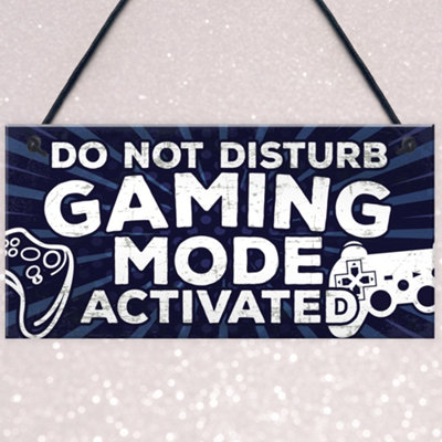 Red Ocean Novelty Gaming Do Not Disturb Bedroom Door Sign Birthday ...