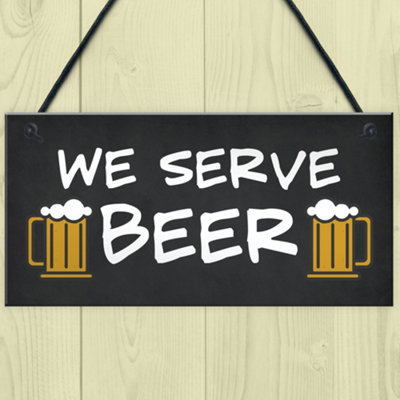 Red Ocean Novelty Garden Hanging Home Bar Sign Man Cave Garden Bar ...