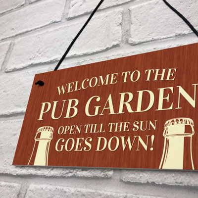 Red Ocean Novelty Pub Garden Sign For Home Bar Garden Decor Gift ...