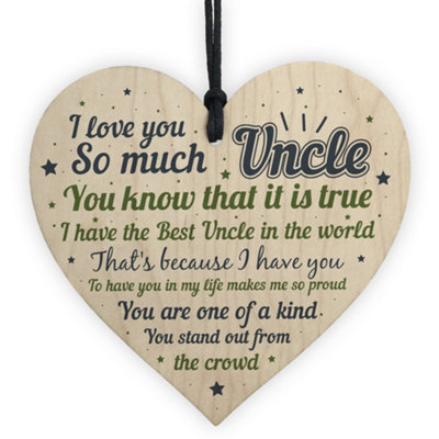 Red Ocean Novelty Uncle Gifts For Birthday Christmas Hanging Wooden ...
