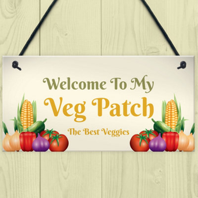 Red Ocean Novelty Vegetable Patch Sign Garden Sign Allotment Garden Shed Greenhouse Signs