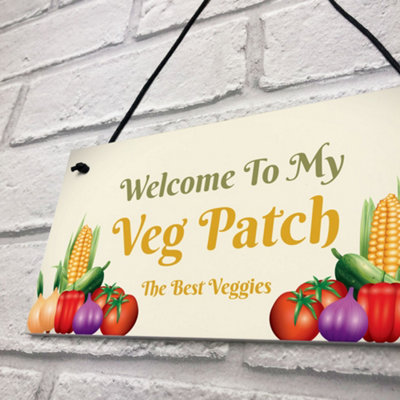 Red Ocean Novelty Vegetable Patch Sign Garden Sign Allotment Garden ...