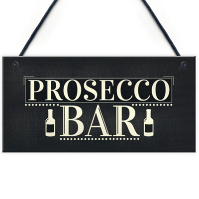 Red Ocean Prosecco Bar Hanging Wall Door Sign Pub Home Bar Kitchen ...