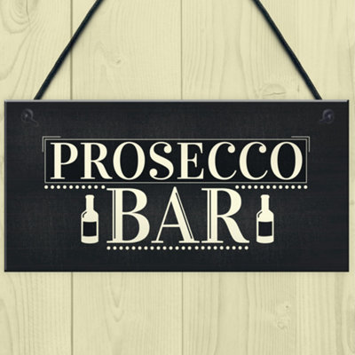 Red Ocean Prosecco Bar Hanging Wall Door Sign Pub Home Bar Kitchen ...