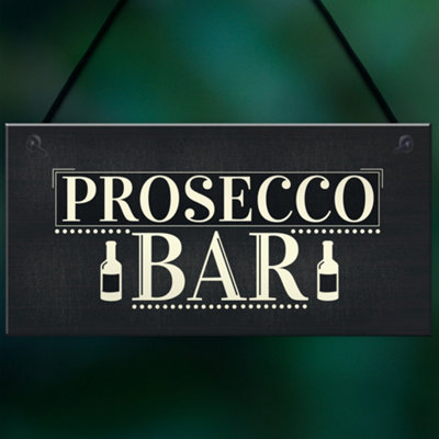 Red Ocean Prosecco Bar Hanging Wall Door Sign Pub Home Bar Kitchen ...