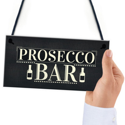Red Ocean Prosecco Bar Hanging Wall Door Sign Pub Home Bar Kitchen ...