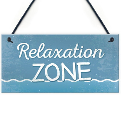 Red Ocean Relaxation Zone Hot Tub Man Cave Bathroom Garden Plaque ...