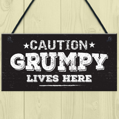 Red Ocean Shed Man Cave Signs Grumpy House Door Plaque Garden ...