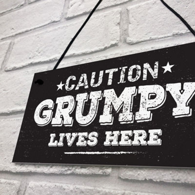 Red Ocean Shed Man Cave Signs Grumpy House Door Plaque Garden ...