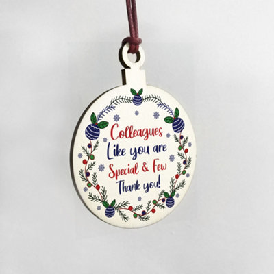 Red Ocean Special Colleague Gift Wood Bauble Gift For Friend Work ...