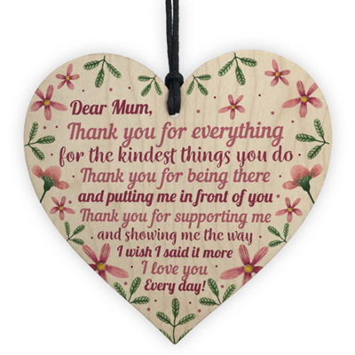 Red Ocean Special Mothers Day Gifts Novelty Wooden Heart Gift For Mum ...