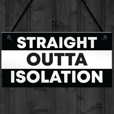 Red Ocean Staight Out Of Isolation Funny Quarantine Gifts Novelty ...