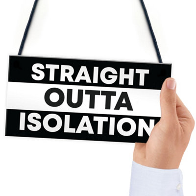 Red Ocean Staight Out Of Isolation Funny Quarantine Gifts Novelty ...