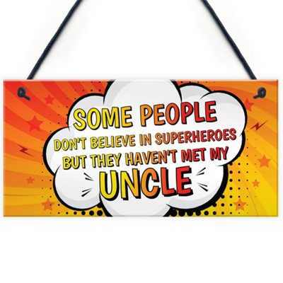 Red Ocean Superhero UNCLE Gifts Thank You Gift From Niece Nephew ...