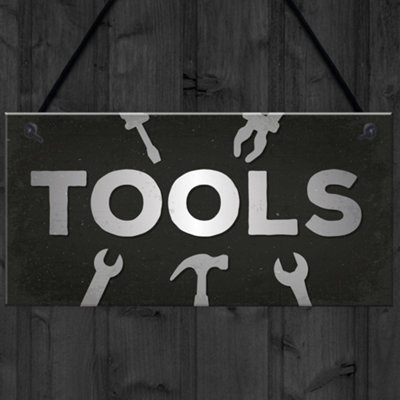 Red Ocean Tool Shed Garage Sign Workshop Wall Plaque Man Cave Grandad ...