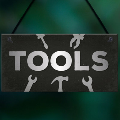 Red Ocean Tool Shed Garage Sign Workshop Wall Plaque Man Cave Grandad ...