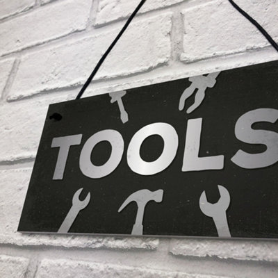 Red Ocean Tool Shed Garage Sign Workshop Wall Plaque Man Cave Grandad ...