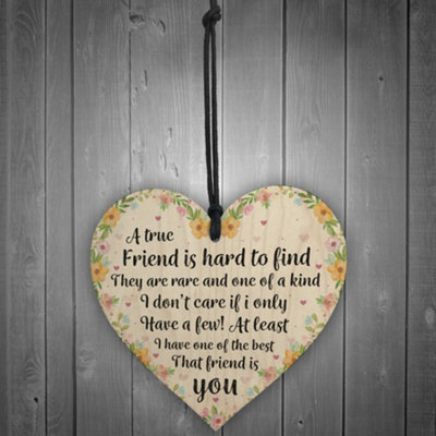 Red Ocean True Friend Friendship Sign Best Friend Birthday Christmas ...