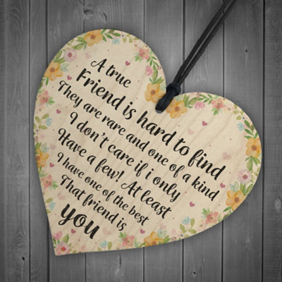 Red Ocean True Friend Friendship Sign Best Friend Birthday Christmas ...