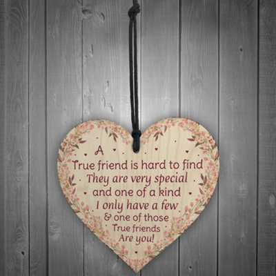Red Ocean True Friend Wooden Special Friendship Gift For Women Thank ...
