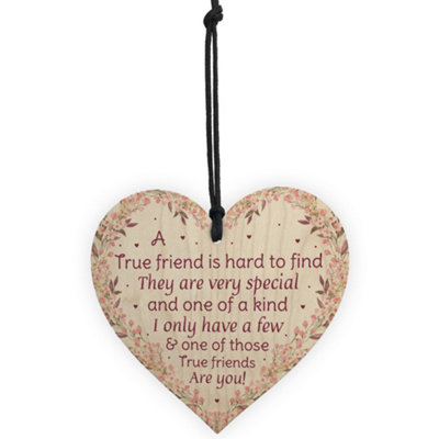 Red Ocean True Friend Wooden Special Friendship Gift For Women Thank ...
