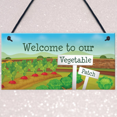 Red Ocean Vegetable Veggie Patch Welcome Garden Signs Allotment Garden ...