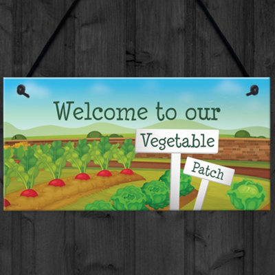 Red Ocean Vegetable Veggie Patch Welcome Garden Signs Allotment Garden ...