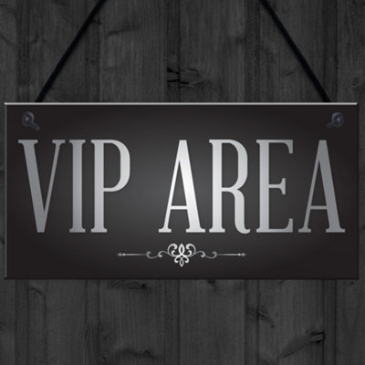 Red Ocean Vip Area Man Cave Home Bar Sign BBQ Garden Party Dad Shed ...
