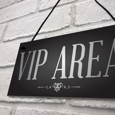 Red Ocean Vip Area Man Cave Home Bar Sign BBQ Garden Party Dad Shed ...