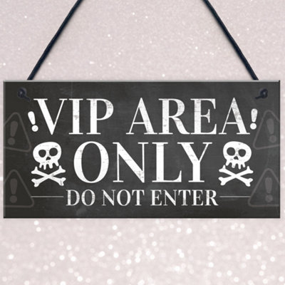 Red Ocean VIP Entrance Sign Hanging Plaque Pub Bar Club Sign Garden ...