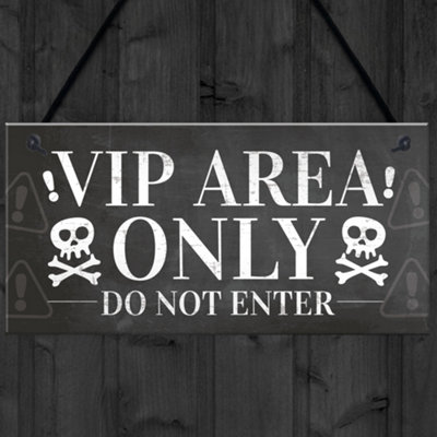 Red Ocean VIP Entrance Sign Hanging Plaque Pub Bar Club Sign Garden ...