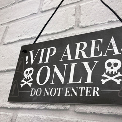 Red Ocean VIP Entrance Sign Hanging Plaque Pub Bar Club Sign Garden ...