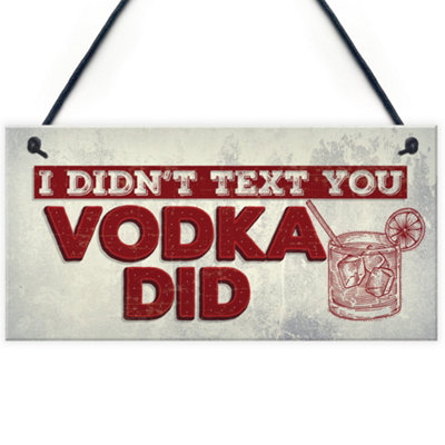 Red Ocean Vodka Sign Friendship Gift Funny Man Cave Gift Home Bar ...