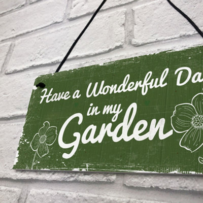 RED OCEAN WALL DOOR GATE GARDEN SIGN HANGING GARDEN SHED SUMMER HOUSE ...