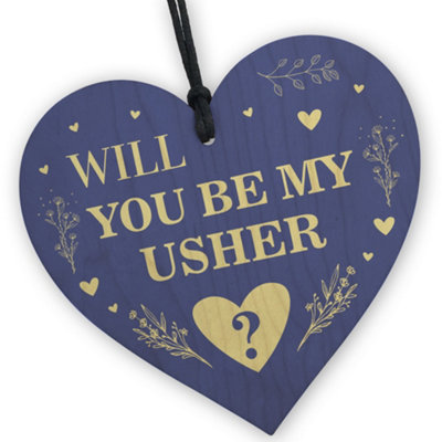 Red Ocean Will You Be My Usher Gifts For Friend Brother Usher Proposal ...